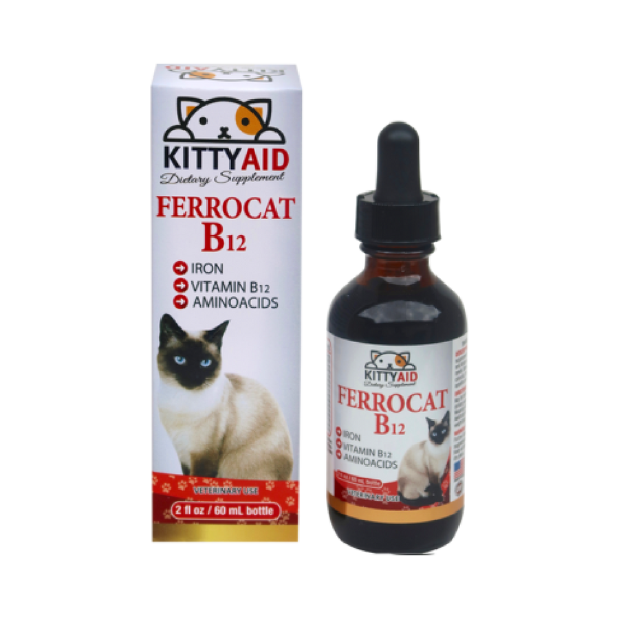 Ferrocat B12 - Liquid Iron and Vitamins for Anemic Cats - Interfarma USA